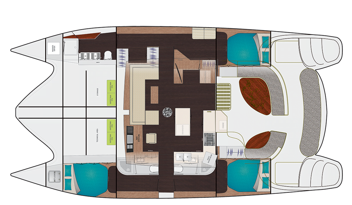 X5 Layouts & Sail Plan - X5 Plus - Xquisite - Award Winner Catamaran